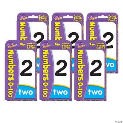 TREND Numbers 0-100 Pocket Flash Cards, 6 Packs