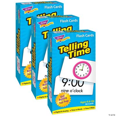 TREND Telling Time Skill Drill Flash Cards, 3 Packs | Oriental Trading