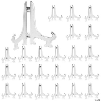 24 Pack Clear Mini Easels for Displaying Photos, Decorative Tiles ...