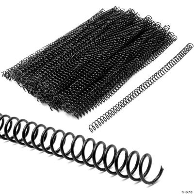 100-Pack Black Spiral Binding Coils Combs, 12" Plastic Spines for 70 ...