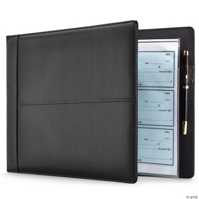 7-Ring Black Business Check Binder for Checkbooks Organization ...