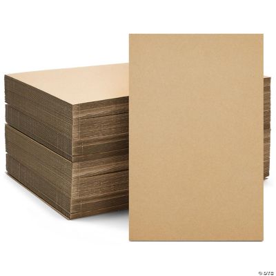 50-Pack Large Corrugated Cardboard Sheets, 11x17 Flat Packaging Inserts ...
