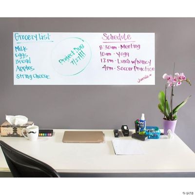 2-Roll Plain Self-Adhesive Whiteboard Paper Dry Erase Board Sheet Peel ...