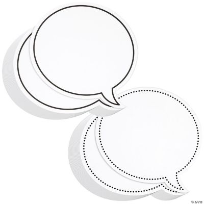 48 Pack Dry Erase Speech Bubble Cutouts for Bulletin Boards, Classroom ...