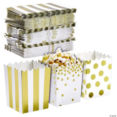 60 Pack Mini Popcorn Boxes for Party, Gold Popcorn Containers for Movie ...