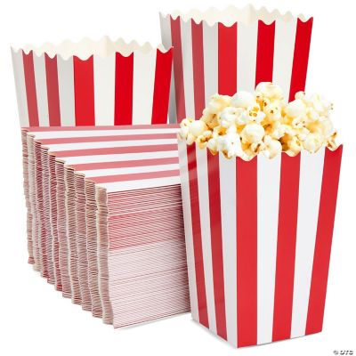 100 Mini Popcorn Boxes 3x5 Party Snack Favor Treat Containers Red/White ...