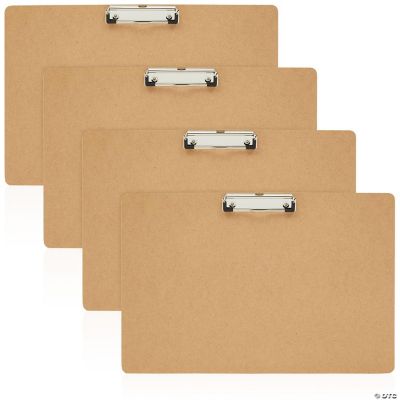 4-Pack Extra Large 11x17 Clipboard, Horizontal Wooden Lap Boards w Low ...