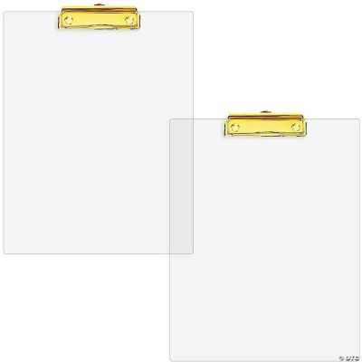 2 Pack Clipboard with Gold Clip for Letter Size A4 Paper Organization ...