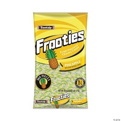 38.8 oz. Mini Tootsie Roll® Frooties Pineapple Chewy Candy - 360 Pc ...