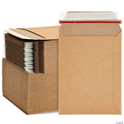 100 Pack Rigid Mailers 6x8 - 450 GSM Sturdy Self-Adhesive Kraft Paper ...