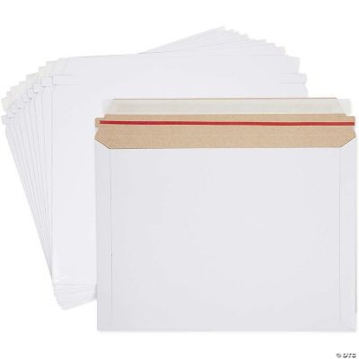 100 Pack Rigid Mailers with Self Sealing Flap, Stay Flat 9.5x12.5 ...