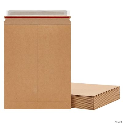 25-Pack Stay Flat Rigid Mailers 9x11.5 with Self Adhesive Seal, 450 GSM ...