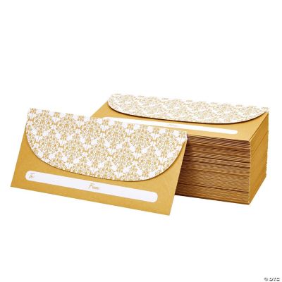 100 Pack Gold Money Envelopes for Cash Gifts, Fancy Decorative Design ...