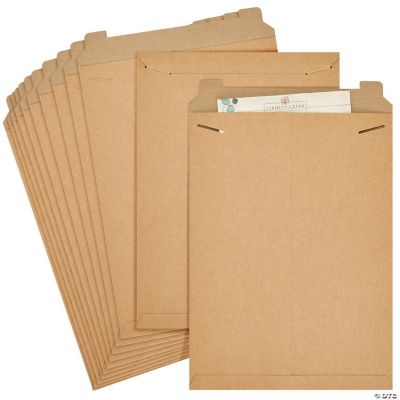 25 Pack Brown Rigid Mailers That Stay Flat, Bulk Cardboard Envelopes ...