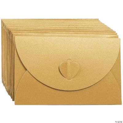 24-Pack Craft Envelopes with Heart Clasps, Blank Postcard Included ...
