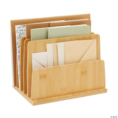 Bamboo Wooden Mail Holder, File Sorter, File Sorter for Letter and ...