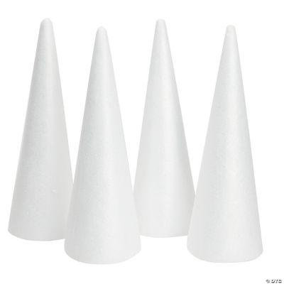 4 Pack Craft Foam - Foam Cones for Crafts, Trees, Holiday Gnomes ...