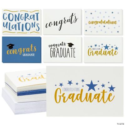 36 Pack Congratulations Graduation Cards with Envelopes 4x6, 6 Designs ...