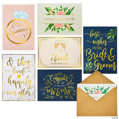 24 Pack Wedding Cards for Bride and Groom with Envelopes, Engagement ...