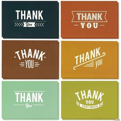 48 Pack Masculine Thank You Cards for Men with Envelopes for Work ...
