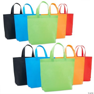 10 Pack 10 Pack Non Woven Reusable Shopping Bags with Handles, Fabric ...