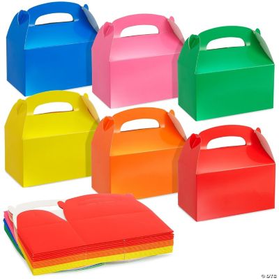 24 Pack Rainbow Gable Boxes for Party Favors, Colorful Birthday Goodie ...