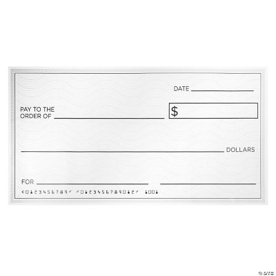 Reusable Big Check for Presentation, Large Oversized Dry Erase Plaque ...