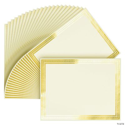 50 Sheets Gold Foil Award Certificate Paper 8.5 x 11 for Printing ...