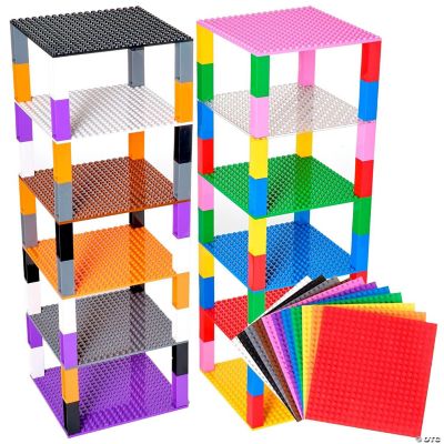 Classic Stackable Baseplates, Building Bricks For Towers, Rainbow ...