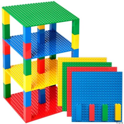 Classic Stackable Baseplates, Building Bricks, Red, Green, Blue ...