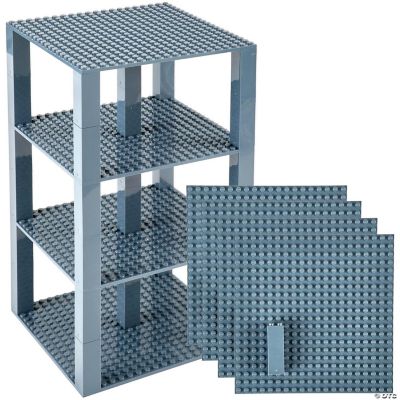 Classic Stackable Baseplates, Building Bricks For Towers, Charcoal Gray ...