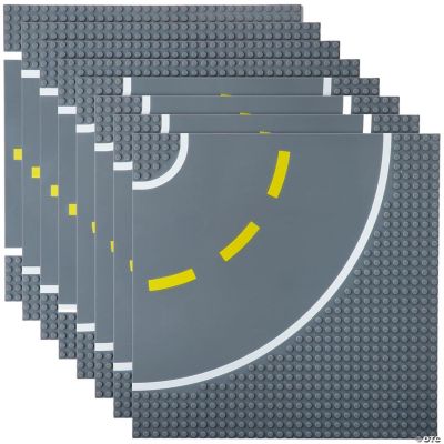 8 Pack City Road Plates, 4 Straight and 4 Curved Classic Building ...