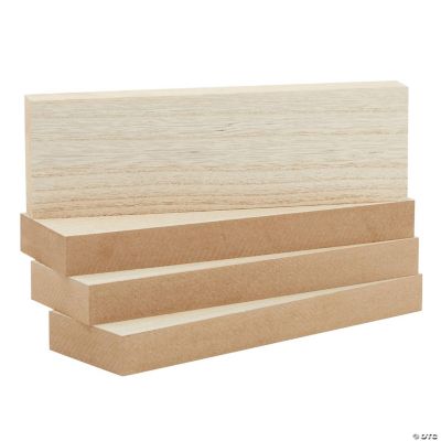 Unfinished MDF Wood Blocks for DIY Crafts, Wooden Square Sign Block ...