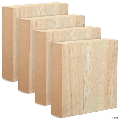 Unfinished MDF Wood Blocks for DIY Crafts, Wooden Square Sign Block ...
