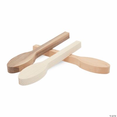 3 Pieces Blank Wood Carving Spoons for Whittling, Basswood, Cherry Wood ...