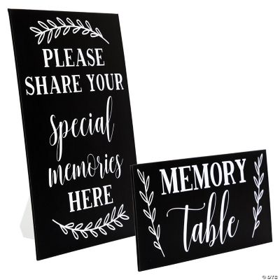 2-Pack Celebration of Life Decorations, Memory Signs for Funeral ...