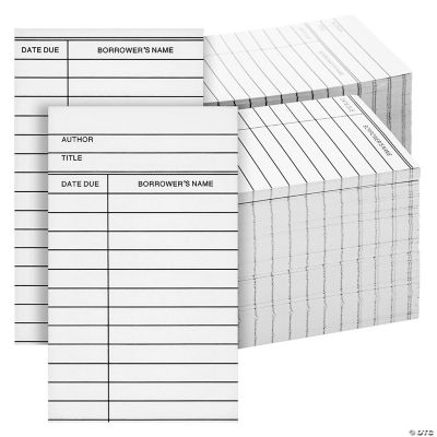 500 Pack Blank Library Cards for School Book Checkouts, CDs, DVDs ...