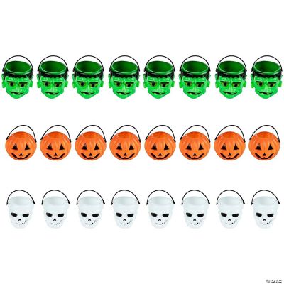 24 Pack Spooky Candy Buckets for Trick or Treat, Halloween Party ...