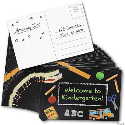 60-Pack Classroom Welcome to Kindergarten Teacher Postcards for ...