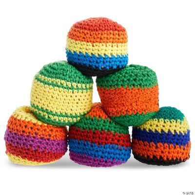 6 Pack Bean Bag Balls, Knitted Cotton Foot Juggling Sacks for Party ...