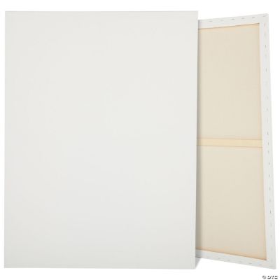 2 Pack Stretched White Canvas Boards for Painting for Acrylic, Oil ...