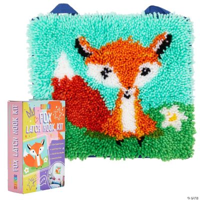 Mini Fox Latch Hook Rug Kit For Kids Crafts, Adults, and Beginners, DIY ...