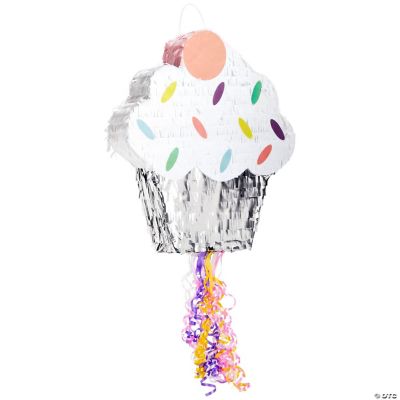 Cupcake Pull String Pinata for Girl Baby Shower, Gender Reveal, Kids ...