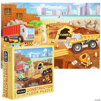 48 Piece Giant Construction Jigsaw Puzzle for Kids Ages 3-5 and 4-8 ...