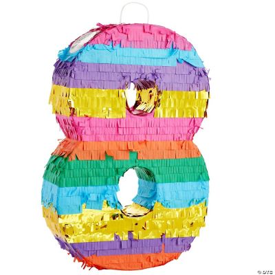 Rainbow Number 8 Pinata for 8th Birthday Party Supplies, Fiesta ...