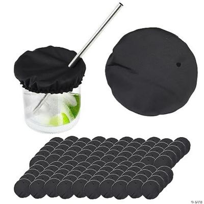 [100-Pack] Fabric Drink Covers for Alcohol Protection -Black | Oriental ...