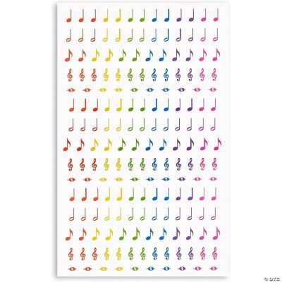 Total 3000-Piece Music Note Stickers, Sticker Sheets (Rainbow, 18 ...