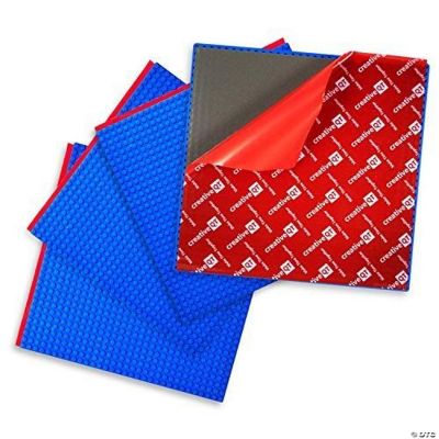 MakerBase, Blue, 4 Pack, 10"x10" Peel-and-Stick Toy Building Blocks ...