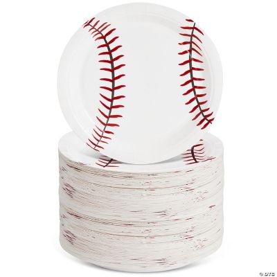 80-Pack Baseball Paper Plates Theme Party, Game Day, End of Season Team ...