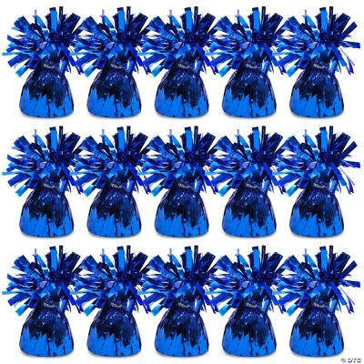 15-Pack Blue Balloon Weights - Bulk Party Weights for Tables (Metallic ...